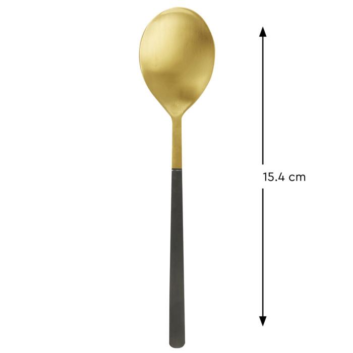 Buy GOLD PVD COFFEE SPOON WITH BLACK PVD HANDLE AROMA PRO MUNDI ...