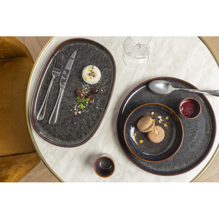 Buy AMBER FLAT PLATE D28CM STONEWARE ACCOLADE | Restofair RAK