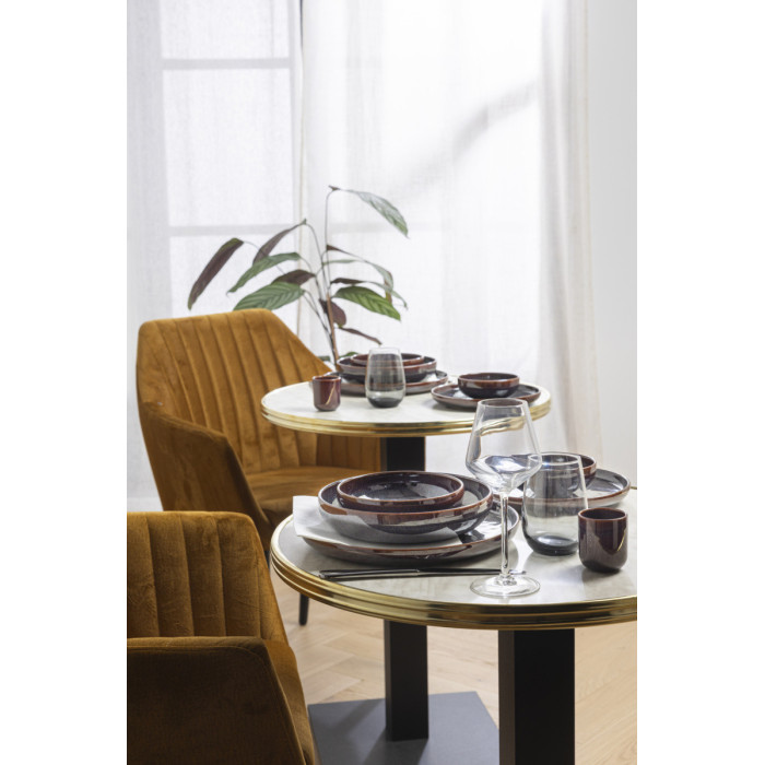 Buy AMBER FLAT PLATE D17CM STONEWARE ACCOLADE | Restofair RAK