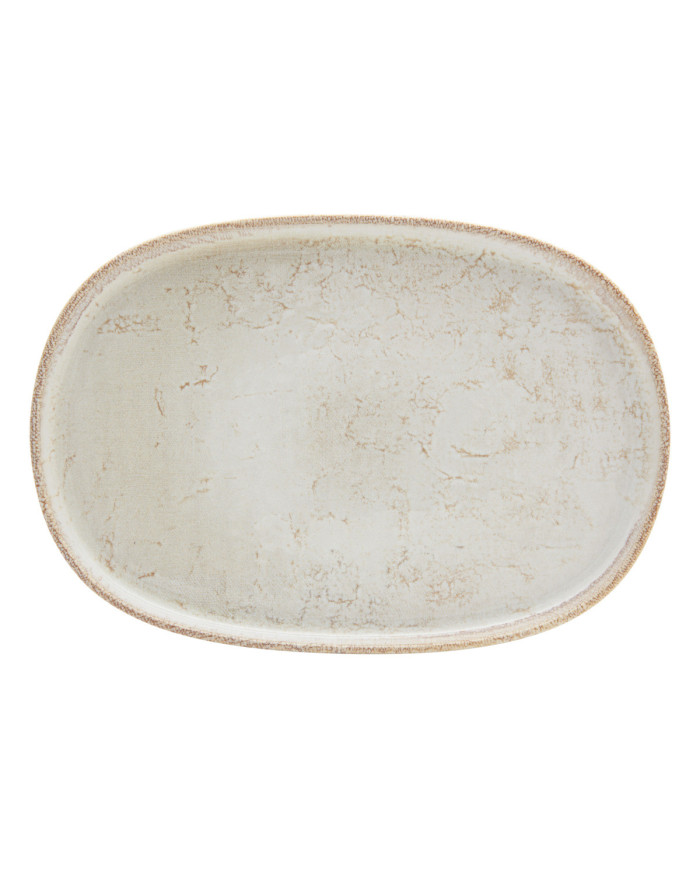 Buy SAND OVAL PLATE L33 X W 22.5 CM STONEWARE ACCOLADE | Restofair RAK