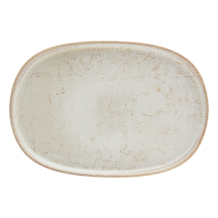 Buy SAND OVAL PLATE L33 X W 22.5 CM STONEWARE ACCOLADE | Restofair RAK