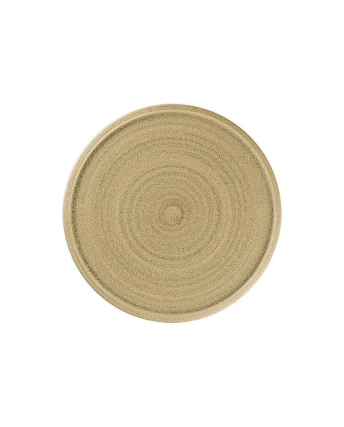 FLAT COUPE PLATE Ø24CM BEIGE PORCELAIN SELVA RAK