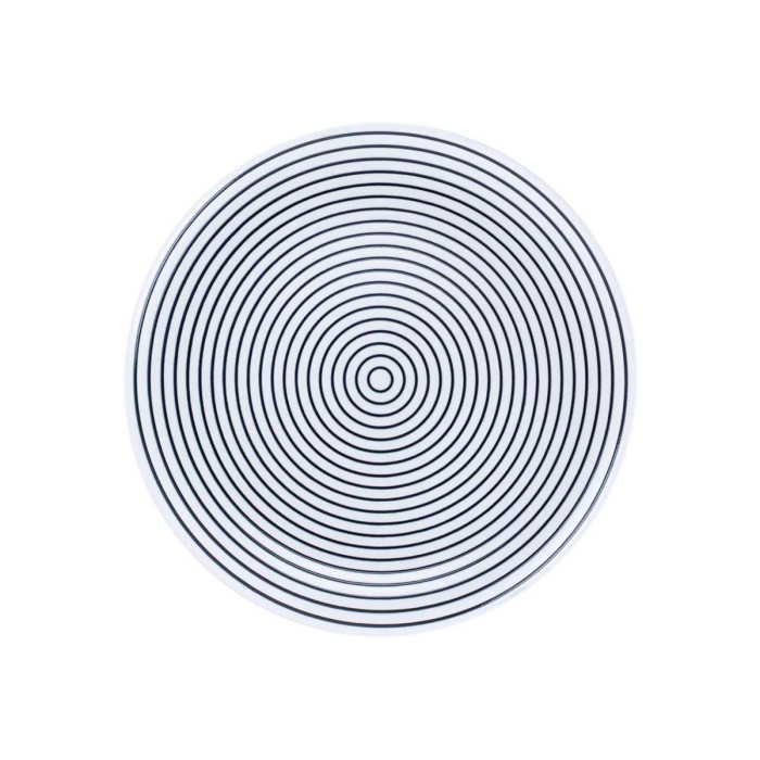 Round Flat Rimless Porcelain Plate 27cm | Hypnotic – Digi Rak