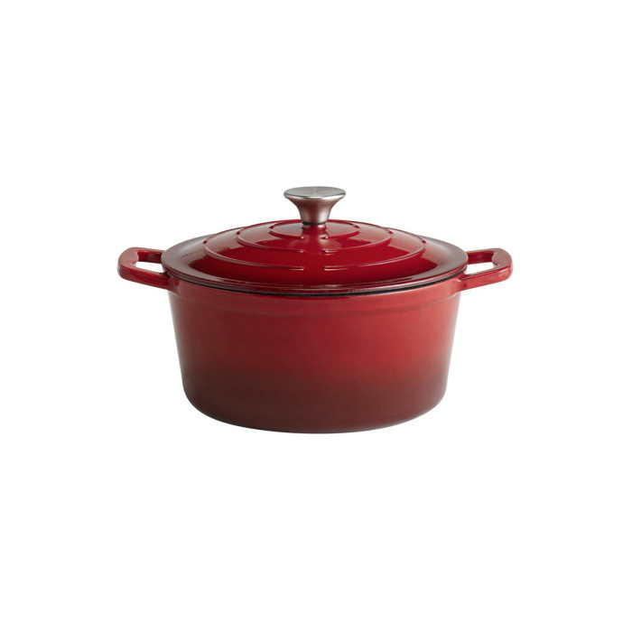 Buy COOKING POT 4L WITH LID RED APS | Restofair RAK