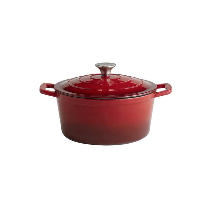 COOKING POT 4L WITH LID RED APS