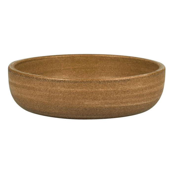 DEEP COUPE PLATE Ø16CM AUTUMN BROWN PORCELAIN SELVA RAK