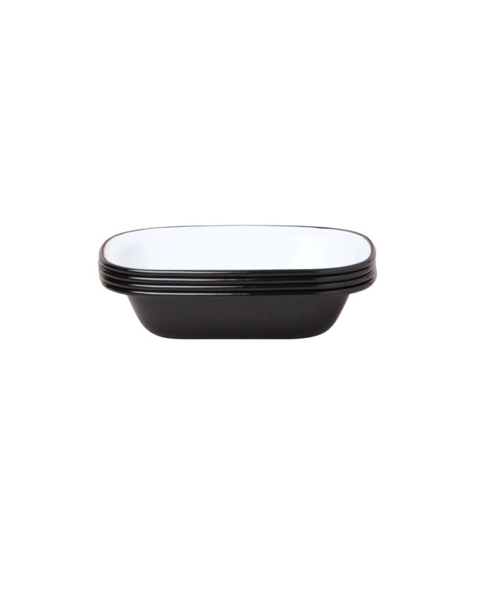 Buy STEEL ENAMEL COAL BLACK PIE DISH 20CM (4 PIECES) | Restofair RAK