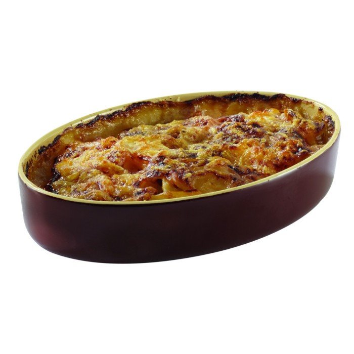 Buy Oval ceramic dish oval brown porcelain 21x14 cm | Restofair RAK