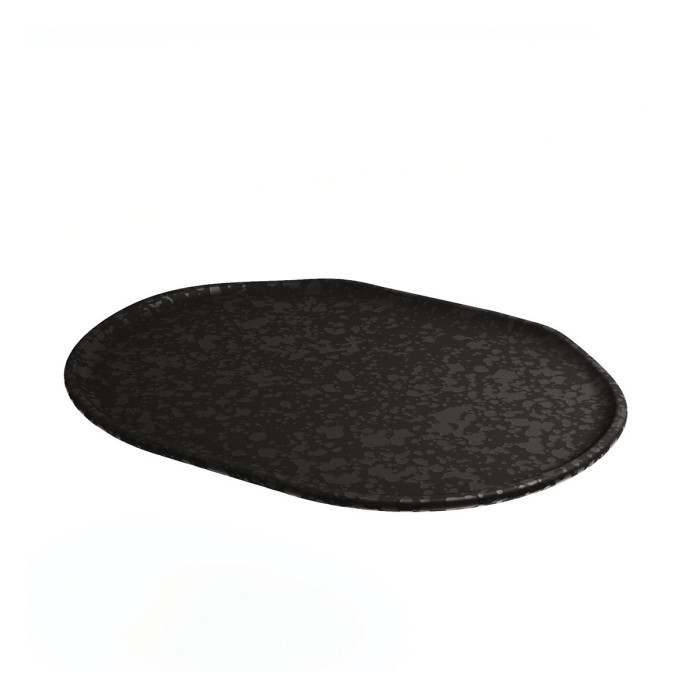 Buy MINERAL NOIR CRACKLE PLATTER MELAMINE DALEBROOK | Restofair RAK