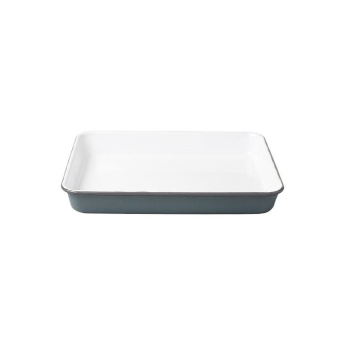 Buy STEEL ENAMEL PIGEON GREY SERVING TRAY | Restofair RAK