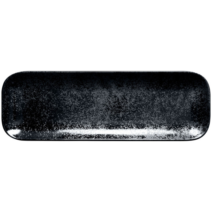 Buy Dinner plate rectangular black porcelain 33x11 cm Karbon Rak ...