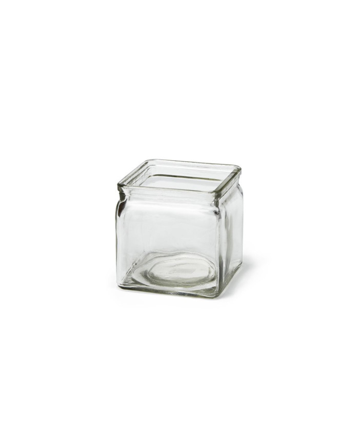 Buy SQUARE CLEAR GLASS JAR SET OF 3 9.52X9.52X9.86CM | Restofair RAK