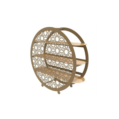SERVING PLATTER WHITE/MATTE GOLD