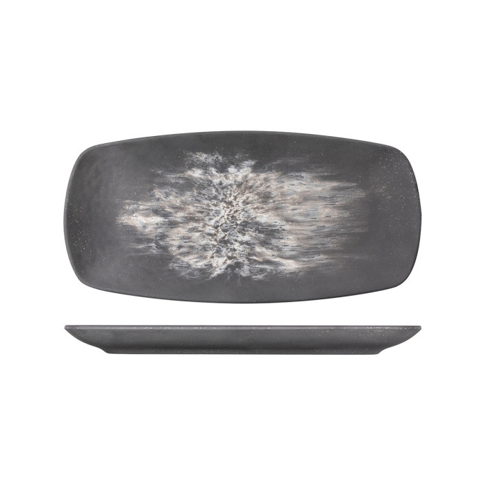 Buy PARIS CHARCOAL WHITE RECTANGULAR PLATE L29.5XW15XH2.5CM MELAMINE ...