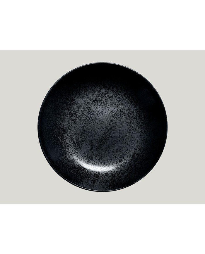Buy Soup plate round black porcelain Ø 26 cm Karbon Rak | Restofair RAK