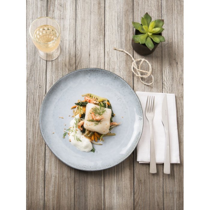 Buy Dinner plate round blue stoneware Ø 24 cm Sky Pro.mundi | Restofair RAK