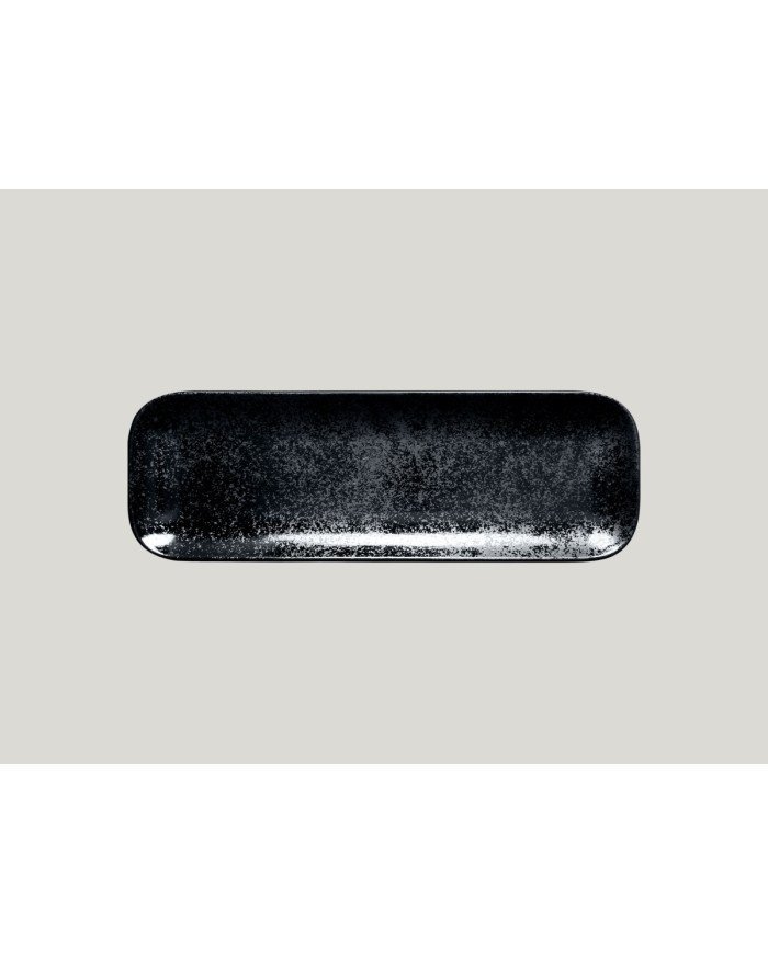 Buy Dinner plate rectangular black porcelain 33x11 cm Karbon Rak ...