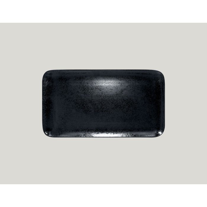 Dinner plate rectangular black porcelain 33x11 cm Karbon Rak