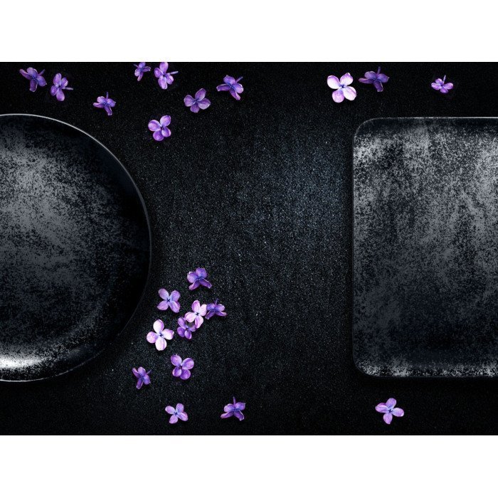 Buy Dinner plate square black porcelain 27x27 cm Karbon Rak | Restofair RAK