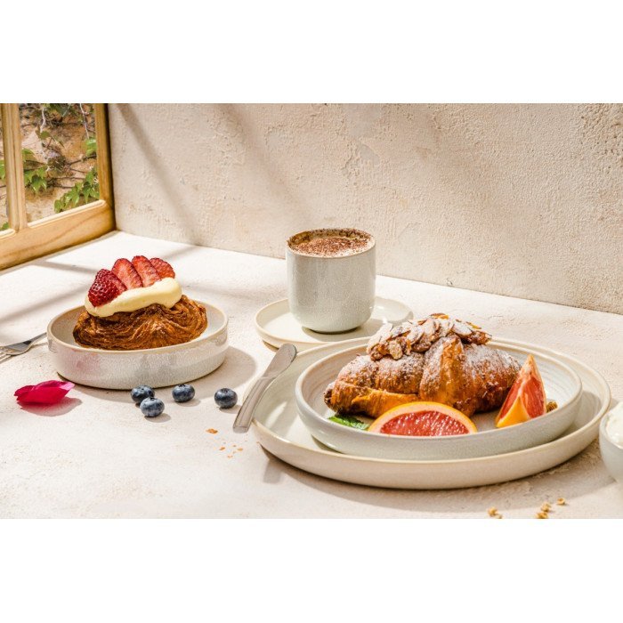 Buy FLAT PLATE D21CM STONEWARE PEARL PRO.MUNDI | Restofair RAK