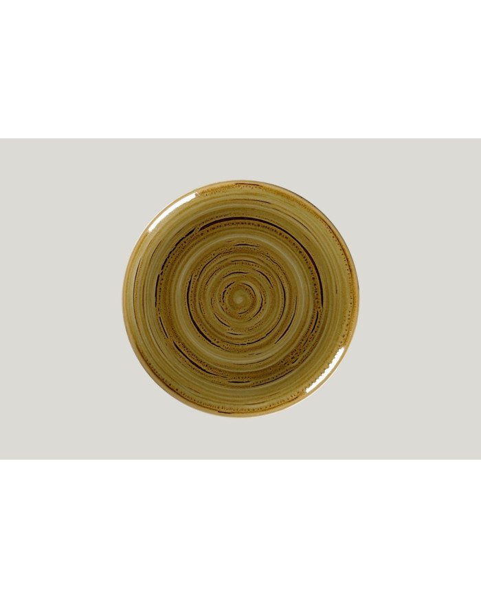 Flat coupe plate round beige porcelain Ø 27 cm Rakstone Spot Rak