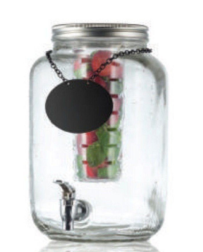 Buy BEVERAGE DISPENSER MASON JAR 7.5L GLASS WITH SST FAUCET | Restofair RAK