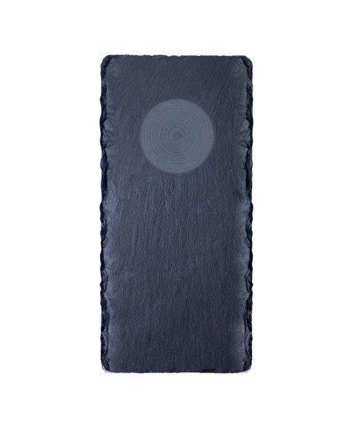 NATURAL SLATE RECTANGULAR PLATE WITH ROUND INDENT SCALLOPED EDGE ...