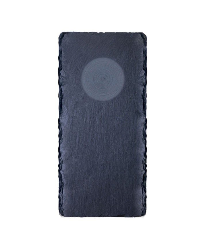 NATURAL SLATE RECTANGULAR PLATE WITH ROUND INDENT SCALLOPED EDGE ...