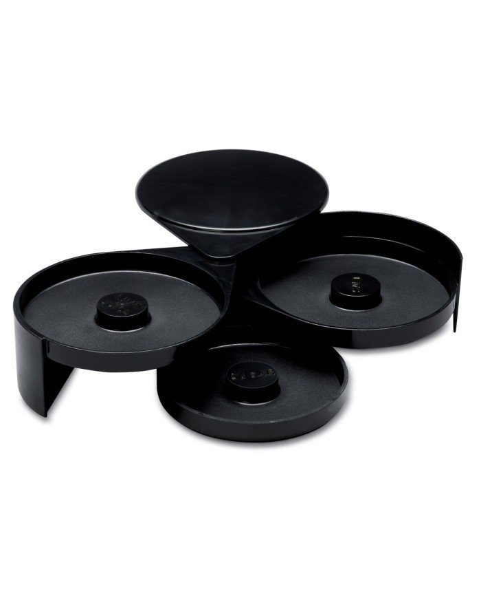 3-tier glass rimmer black Ø 15.5 cm 7.3 cm Pro.mundi