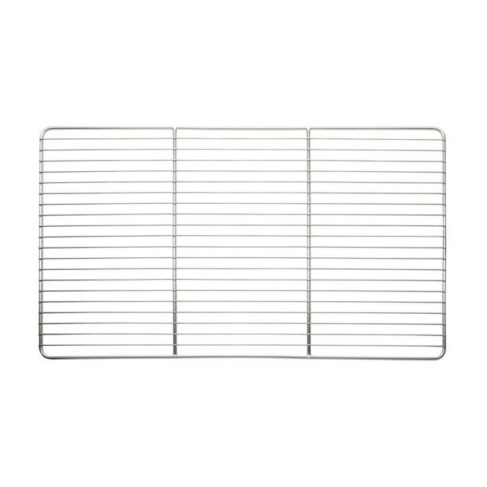 Grill rack stainless steel 53x32.5 cm GN 1/1 5 mm 2 crossbars 5 mm 20 ...