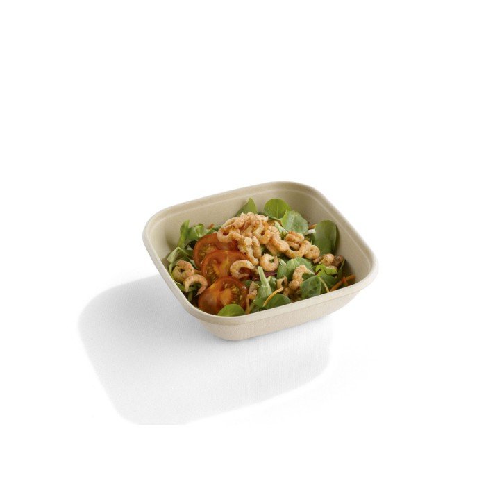 Buy Salad bowl square beige 17x17x5.3 cm 75 cl Be Pulp (50 pieces ...