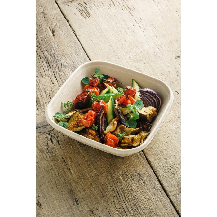 Buy Salad bowl square beige 17x17x5.3 cm 75 cl Be Pulp (50 pieces ...