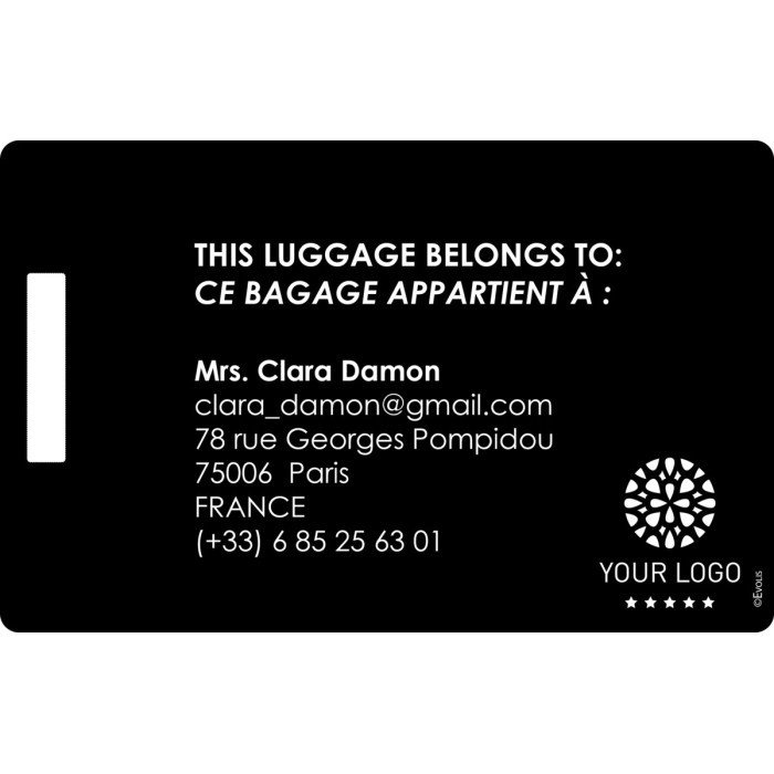 PVC card rectangular black Edikio