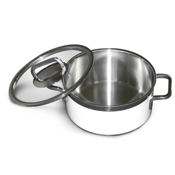 STEW PAN D24XH12CM 5.4L WHITE GLASS LID 3-PLY SST RAINBOW