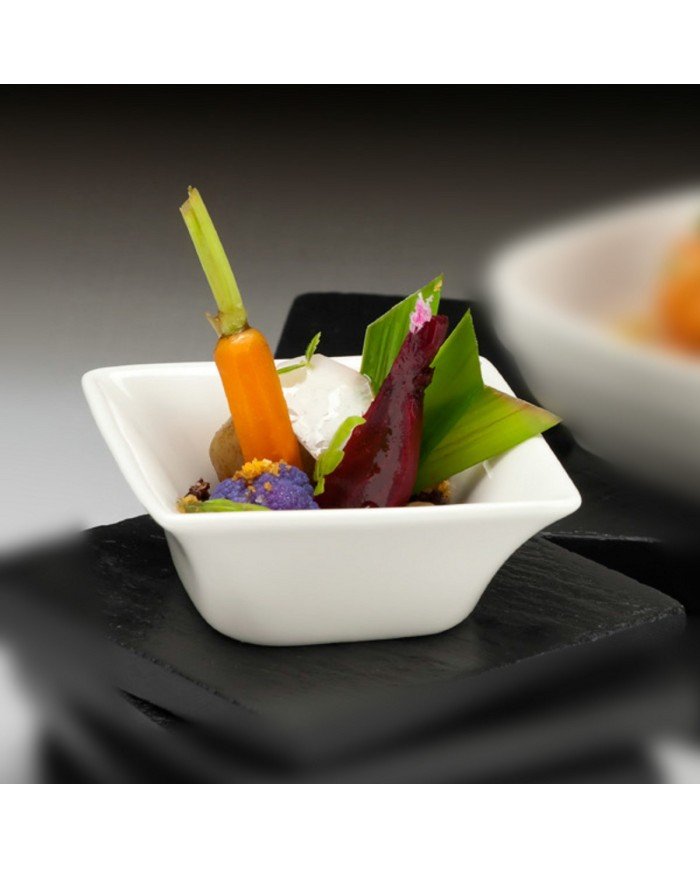 Buy SAUCE DISH SQUARE 7.5X7.5XH3.2CM MINIMAX PORCELAINE | Restofair RAK