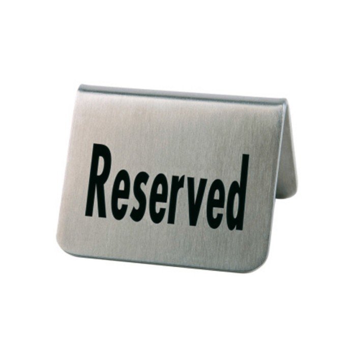 Buy TABLE SIGN RESERVED 5.5X5XH3.5CM SST PACK OF 2 | Restofair RAK