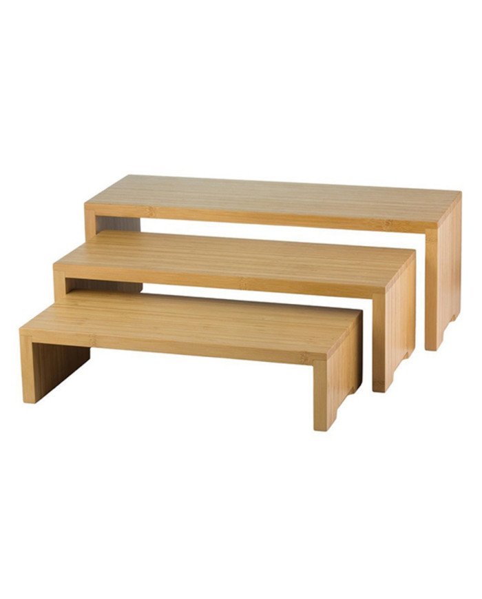 BUFFET RISER CASCADE BAMBOO SET OF 3