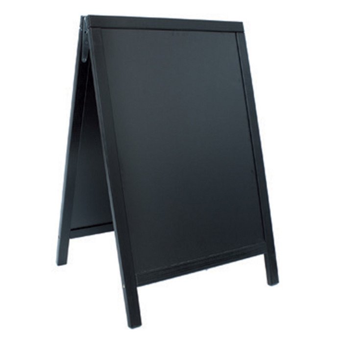 CHALK BOARD DUPLO HARD WOOD PAVEMENT WITH LACQUERED BLACK FINISH 55X85CM