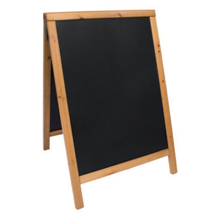 CHALK BOARD DUPLO HARD WOOD 55X85CM PAVEMENT WITH LACQUERED TEAK FINISH