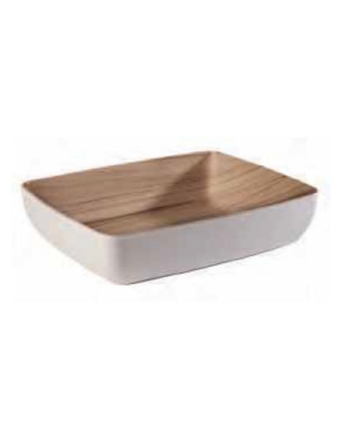 Buy GN 1/2 BOWL WHITE/BAMBOO 32.5X26.5XH7.5CM 4L MELAMINE FRIDA ...