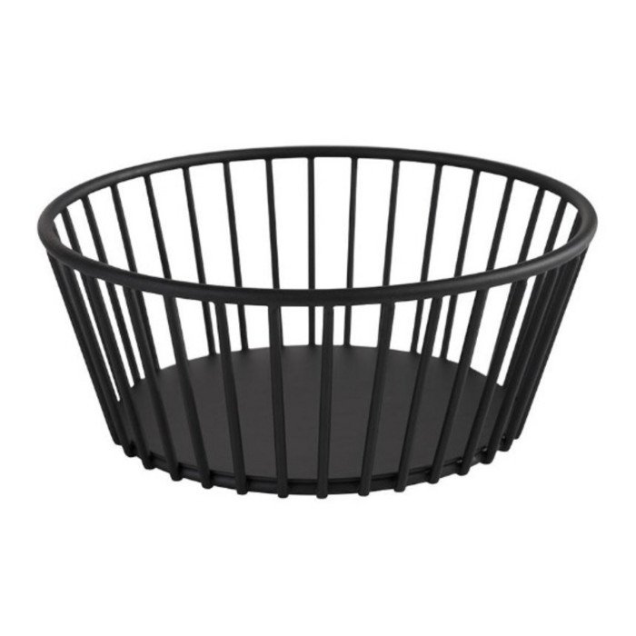 URBAN ROUND BASKET D17XH7CM BLACK POWDER COATED STEEL