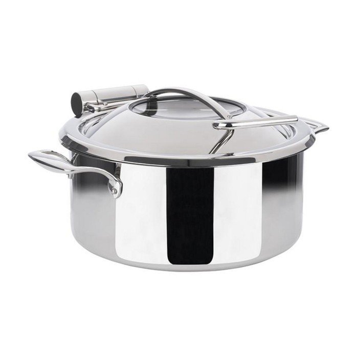 Buy INDUCTION CHAFING DISH 4L GLASS LID CASSEROLE SST | Restofair RAK
