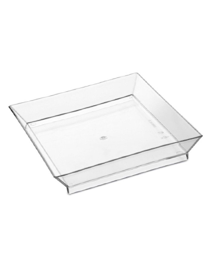 Buy CUBIK SQUARE PLATE CRYSTAL PACK OF 100 L13 X W13CM | Restofair RAK
