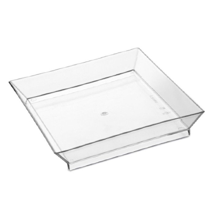 Buy CUBIK SQUARE PLATE CRYSTAL PACK OF 100 L13 X W13CM | Restofair RAK