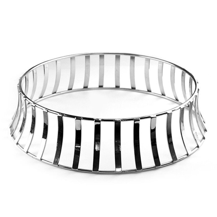 Buy BUFFET STAND STRIPES Ø42CM L10CM STAINLESS STEEL | Restofair RAK