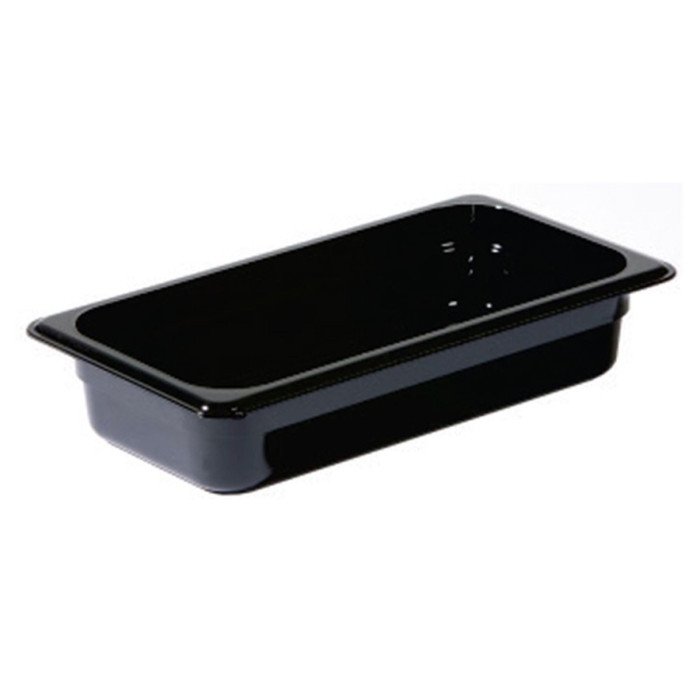 Buy GN CONTAINER 1/3-150 RECTANGULAR BLACK POLYCARBONATE | Restofair RAK