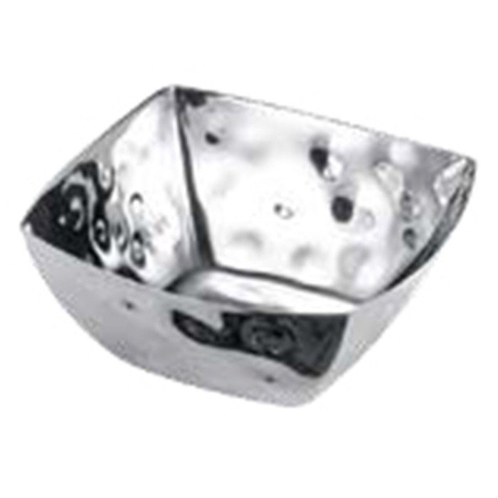 Buy HAMMERED SQUARE BOWL L25 X W25 X H9.7CM SST | Restofair RAK