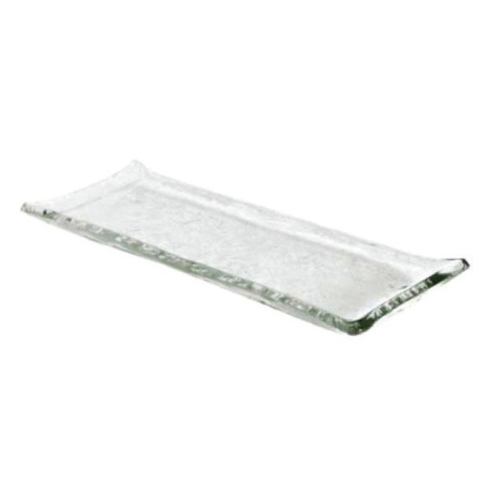 PLATE RECTANGULAR CLEAR L19 X W7CM GLASS TIGER