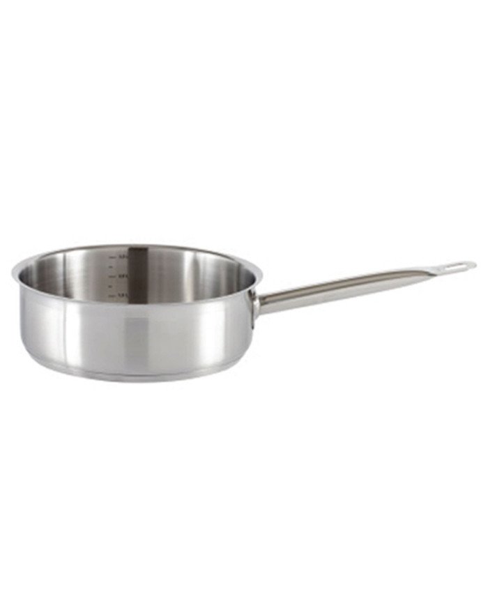 SAUTE PAN STRAIGHT WITHOUT LID ROUND Ø20CM STAINLESS STEEL QUALIPLUS ...