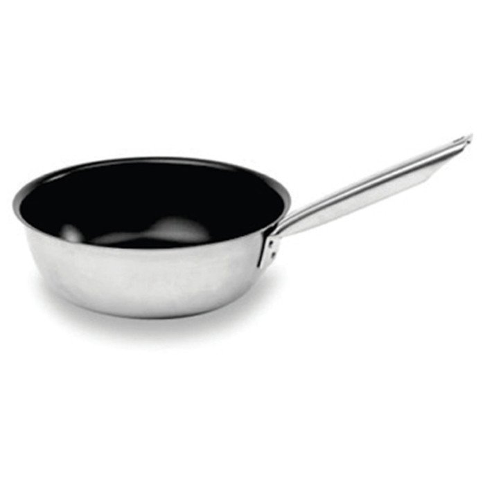 SAUTE PAN CONICAL NONSTICK ROUND Ø24CM 3.6L STAINLESS STEEL QUALIPLUS ...